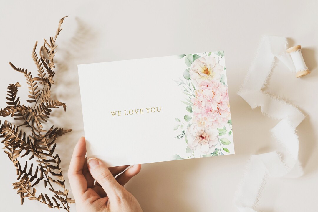 We Love You Card 5x7 Digital Download Printable, Anniversary, Just ...