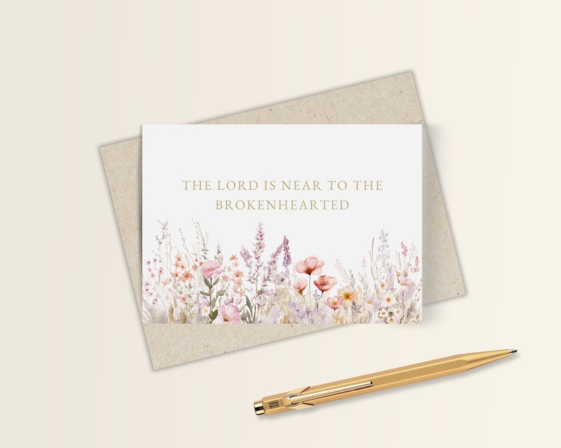 Christian Bible Verse Sympathy Card 5x7 Digital Download Printable ...