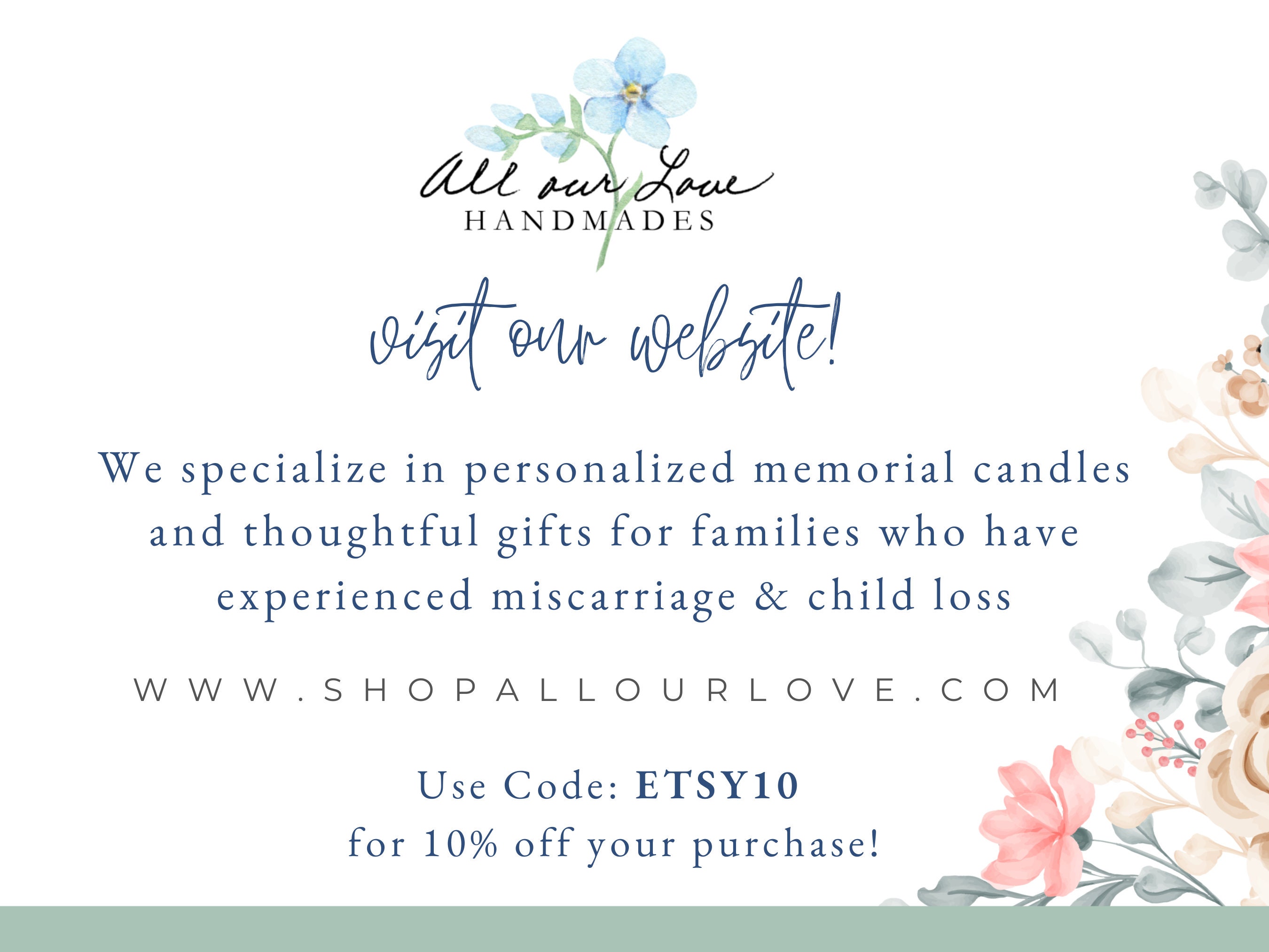 Sympathy Wildflower Card & Envelope: Digital Printable for Condolences ...