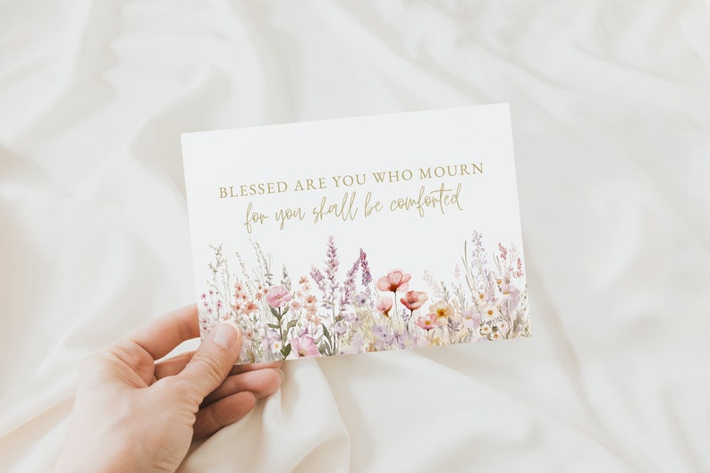 Christian Bible Verse Sympathy Card 5x7 Digital Instant Download ...