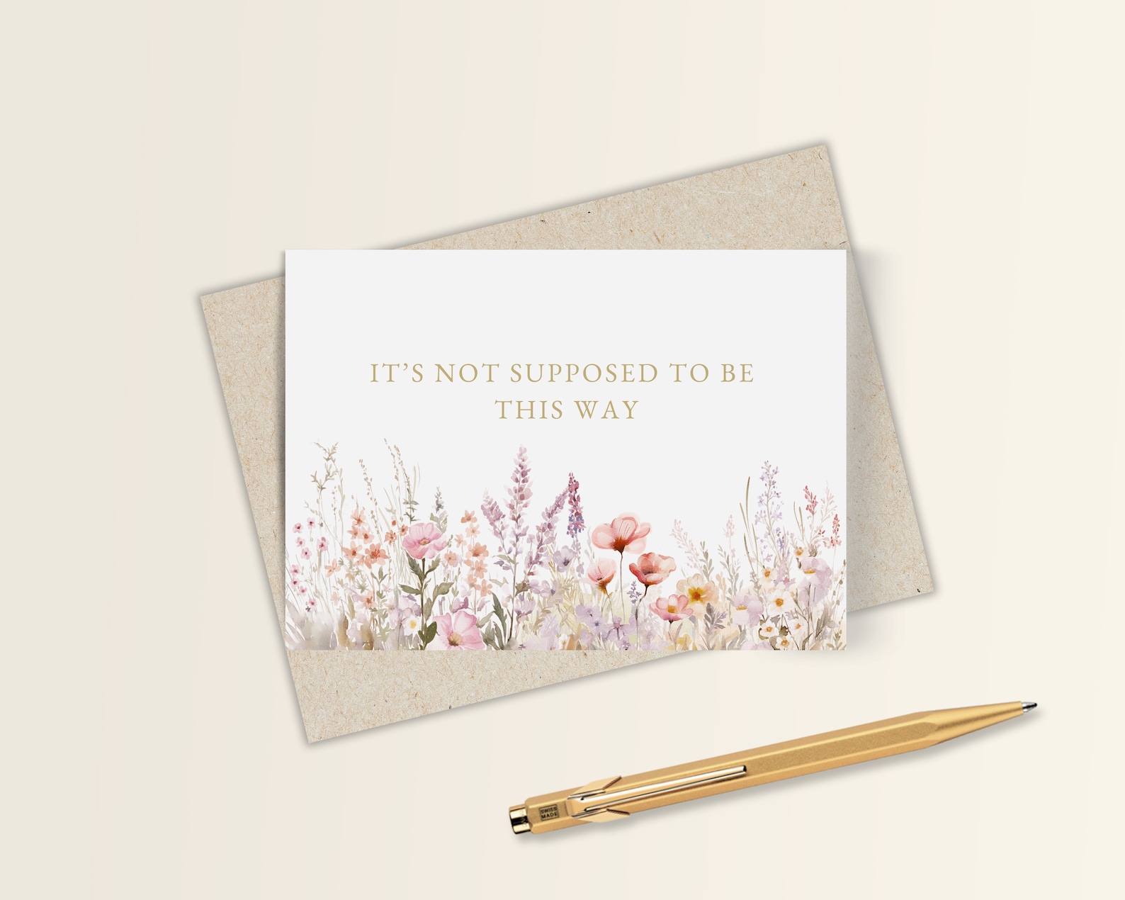 Printable Sympathy Card & Envelope - Digital Download for Loss, Grief ...