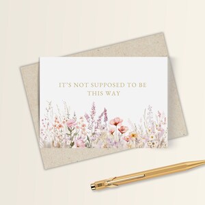 Printable Sympathy Card & Envelope - Digital Download for Loss, Grief ...