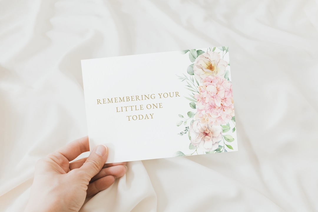Miscarriage Remembrance Card, Sympathy Bereavement Floral Design ...
