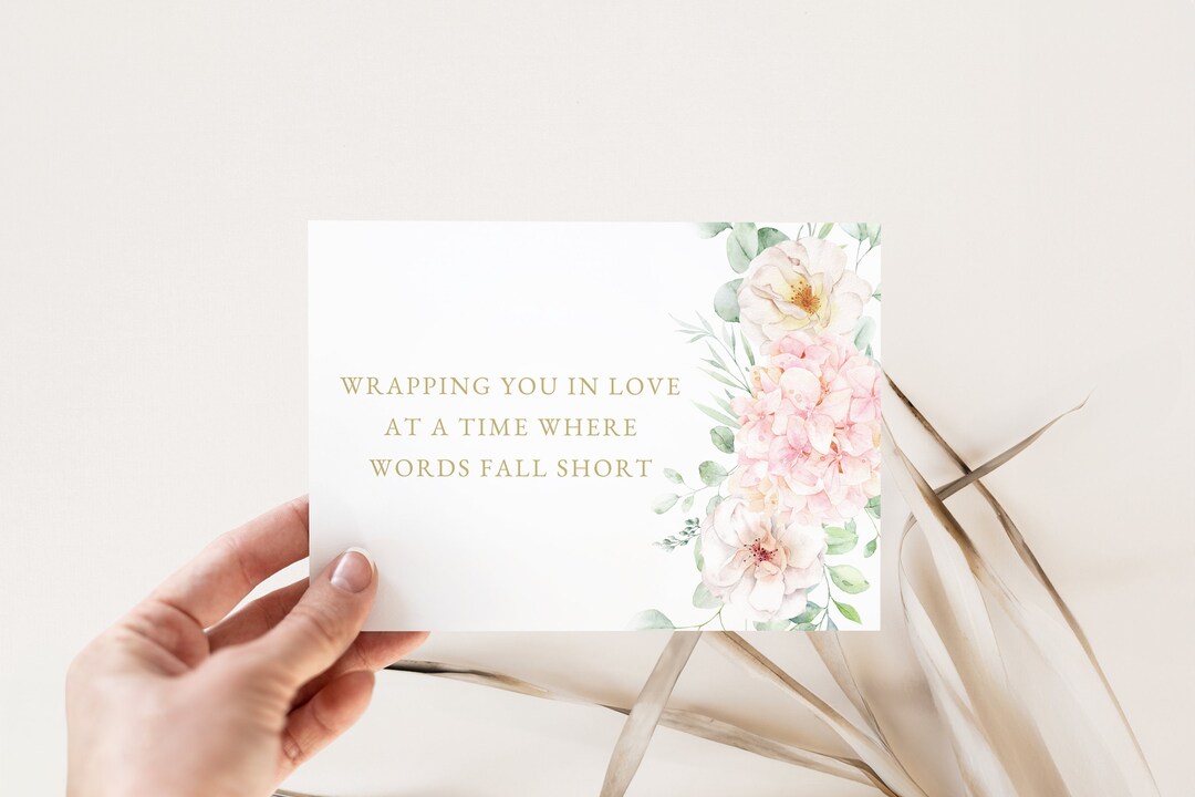 Thoughtful Sympathy Card & Envelope: Digital Download for Condolence ...