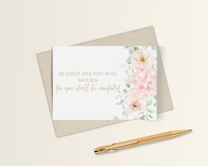 Christian Bible Verse Sympathy Card 5x7 Digital Instant Download ...