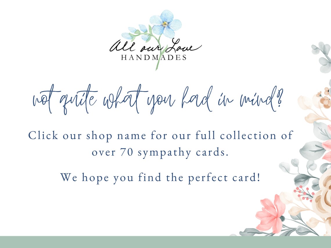 Printable Sympathy Card & Envelope - Digital Download for Loss, Grief ...