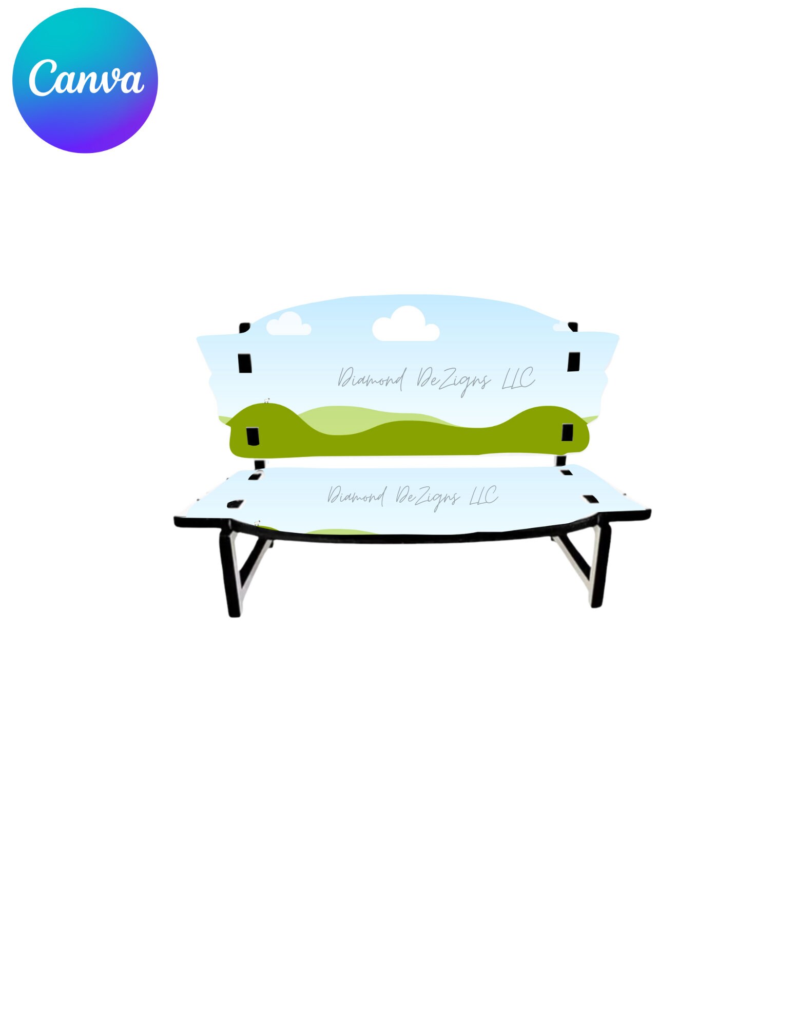Memorial Bench Template. Canva Drag and Drop Template - Etsy