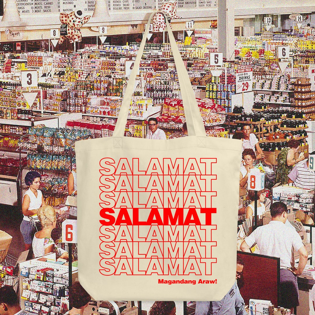 Salamat Tote Bag | Thank You | Filipino Tote Bag | Pinoy Tote Bag ...