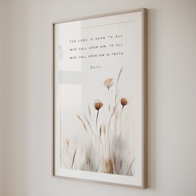 Psalm 145:18 the LORD is Near, Printable, Christian Art, Wall Decor ...