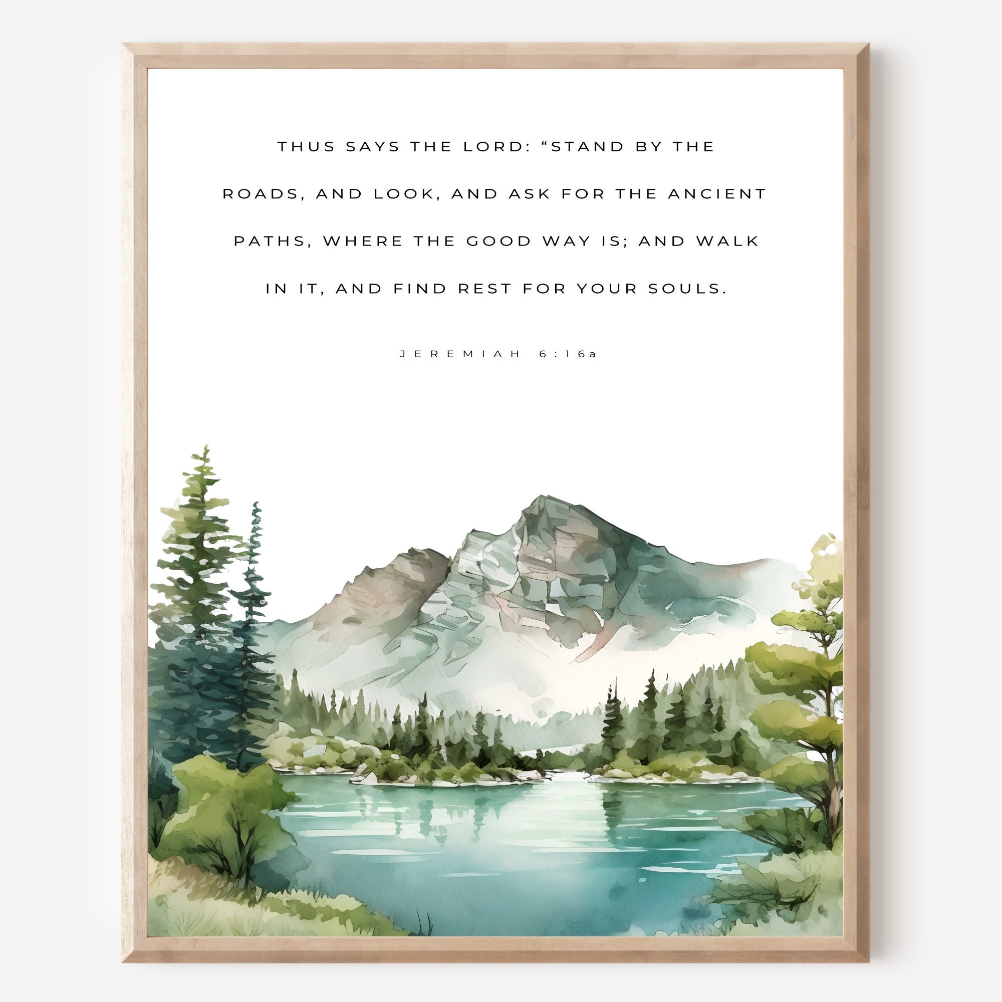 Jeremiah 6:16 This is What the LORD Says, Printable, Bible Verse Wall ...