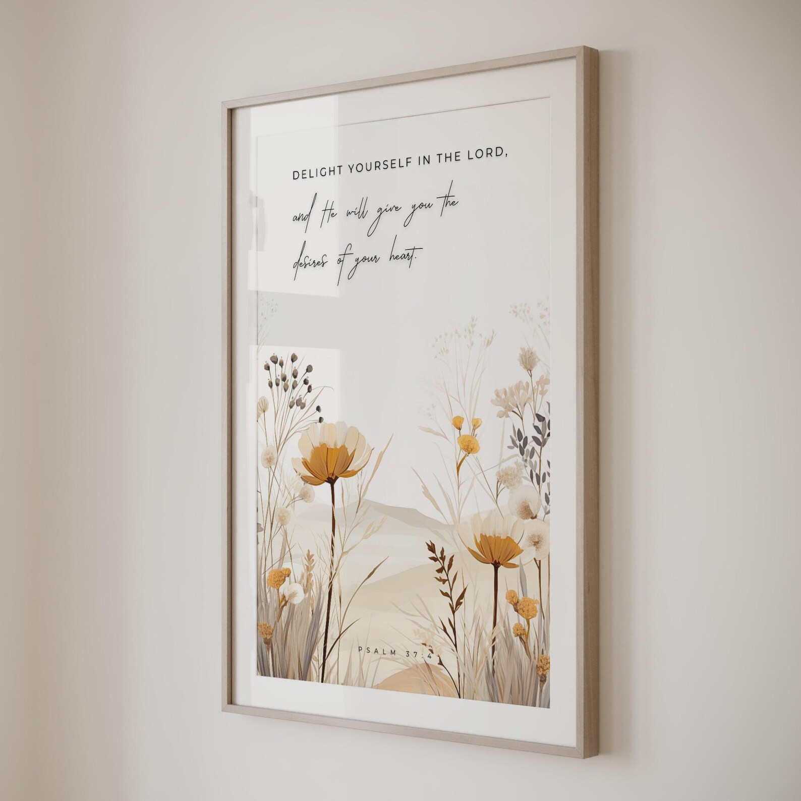 Psalm 37:4 Delight Yourself in the LORD, Printable, Bible Verse Wall ...