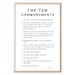 The Ten Commandments Exodus 20:1-17, Printable Christian Art ...