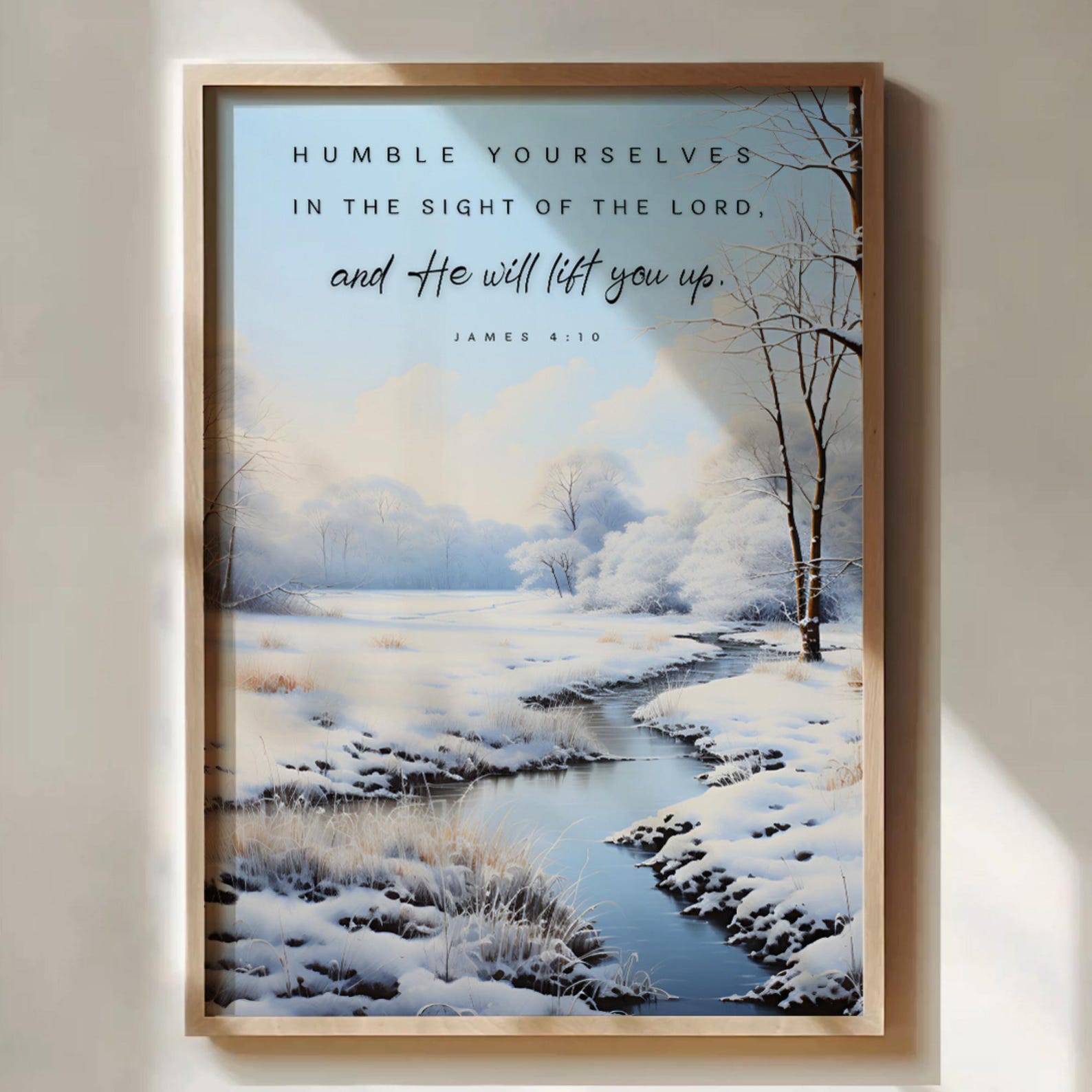 James 4:10 Humble Yourselves, Printable, Bible Verse Wall Art, Digital ...