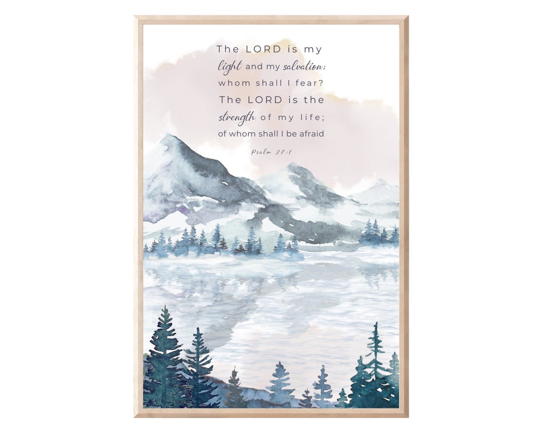 Psalm 27:1 the Lord is My Light and My Salvation, Printable, Christian ...