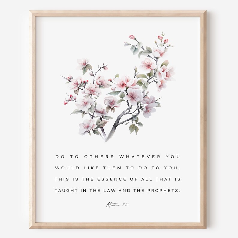 Matthew 7:12 “do to Others, Printable Christian Art, Printable, Bible ...