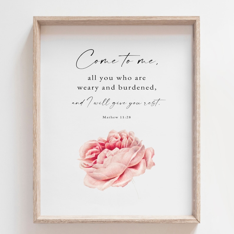 Matthew 11:28 Come to Me All You Who Are Weary Printable - Etsy