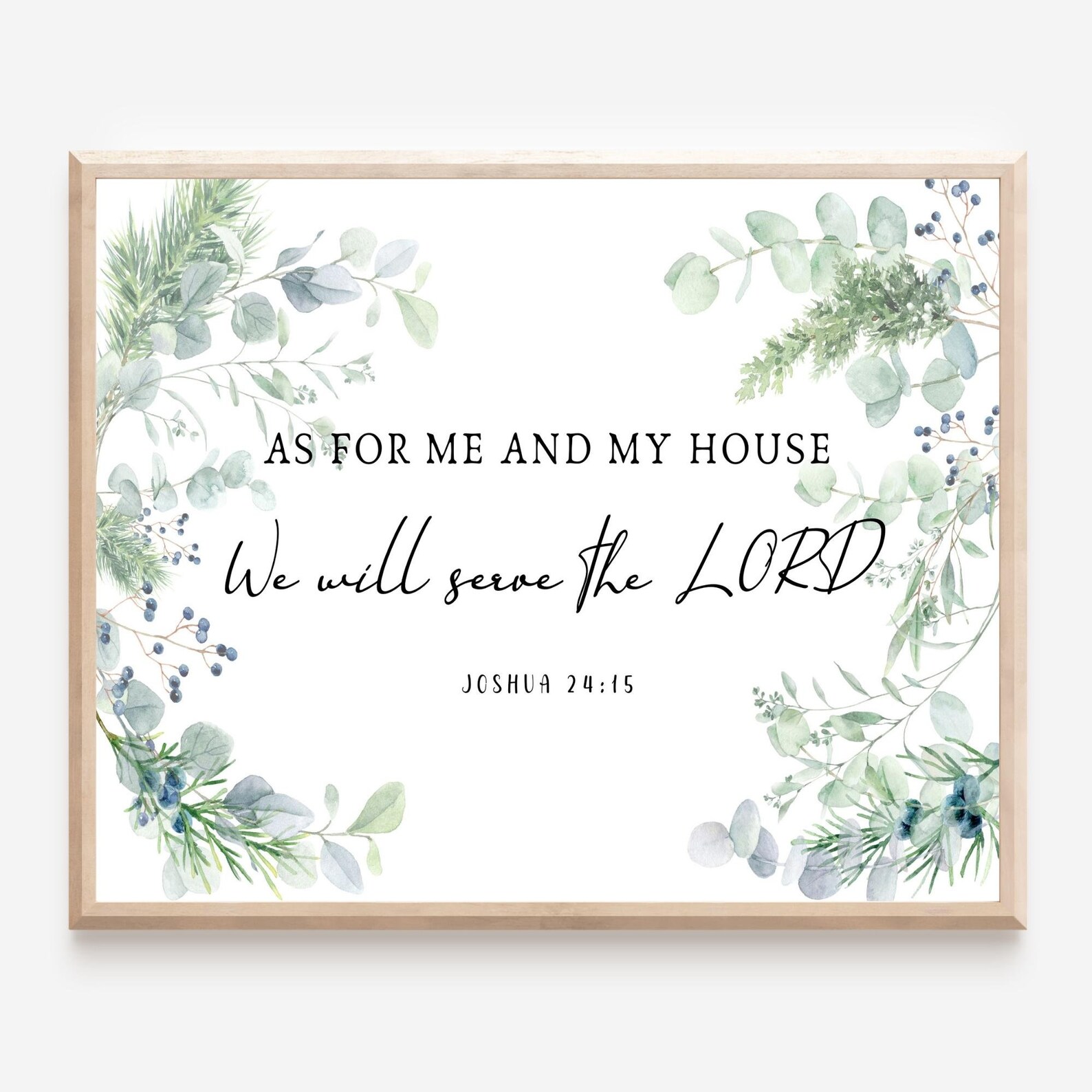 Joshua 24:15 but as for Me and My House We Will Serve the - Etsy