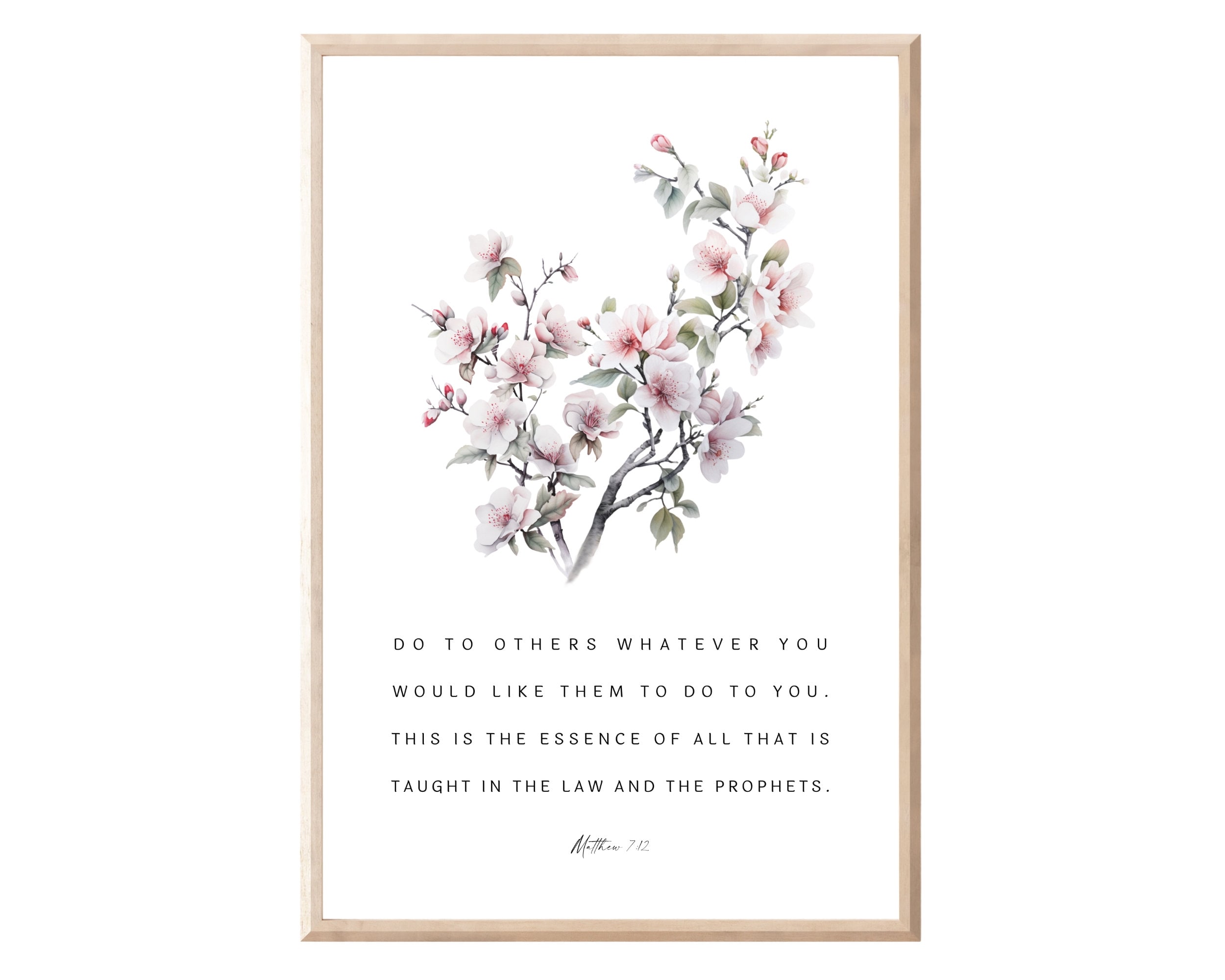 Matthew 7:12 “do to Others, Printable Christian Art, Printable, Bible ...