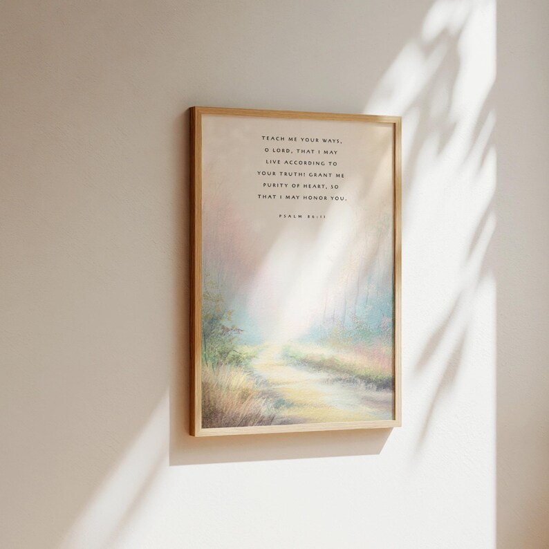 Psalm 86:11 Printable, Bible Verse Wall Art, Home Decor, (digital Print ...