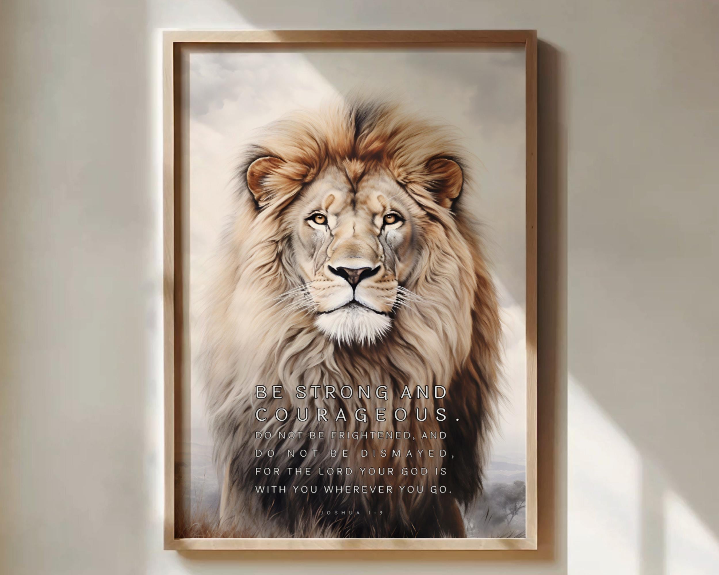 Joshua 1:9 Be Strong and Courageous, Printable, Bible Verse Wall Art ...