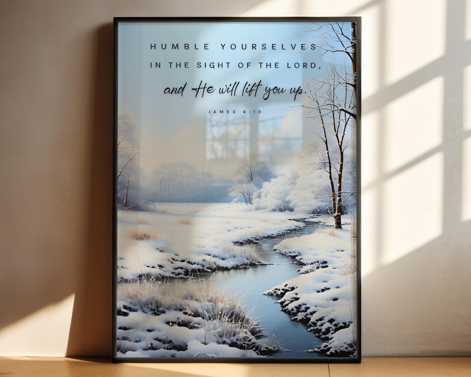 James 4:10 Humble Yourselves, Printable, Bible Verse Wall Art, Digital ...