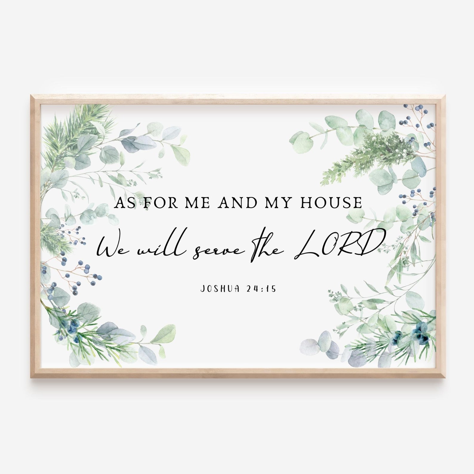 Joshua 24:15 but as for Me and My House We Will Serve the - Etsy