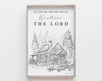 As for Me and My House We Will Serve the Lord Bible Verse - Etsy
