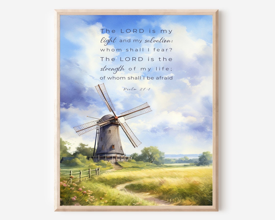 Psalm 27:1 the Lord is My Light and My Salvation, Printable Wall Art ...