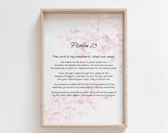 Psalm 23 Print, the Lord is My Shepherd, Bible Verse Print, Scripture ...