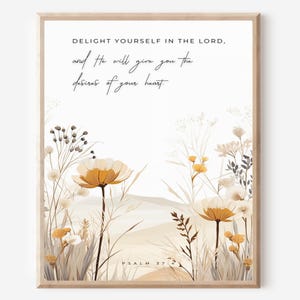 Psalm 37:4 Delight Yourself in the LORD, Printable, Bible Verse Wall ...