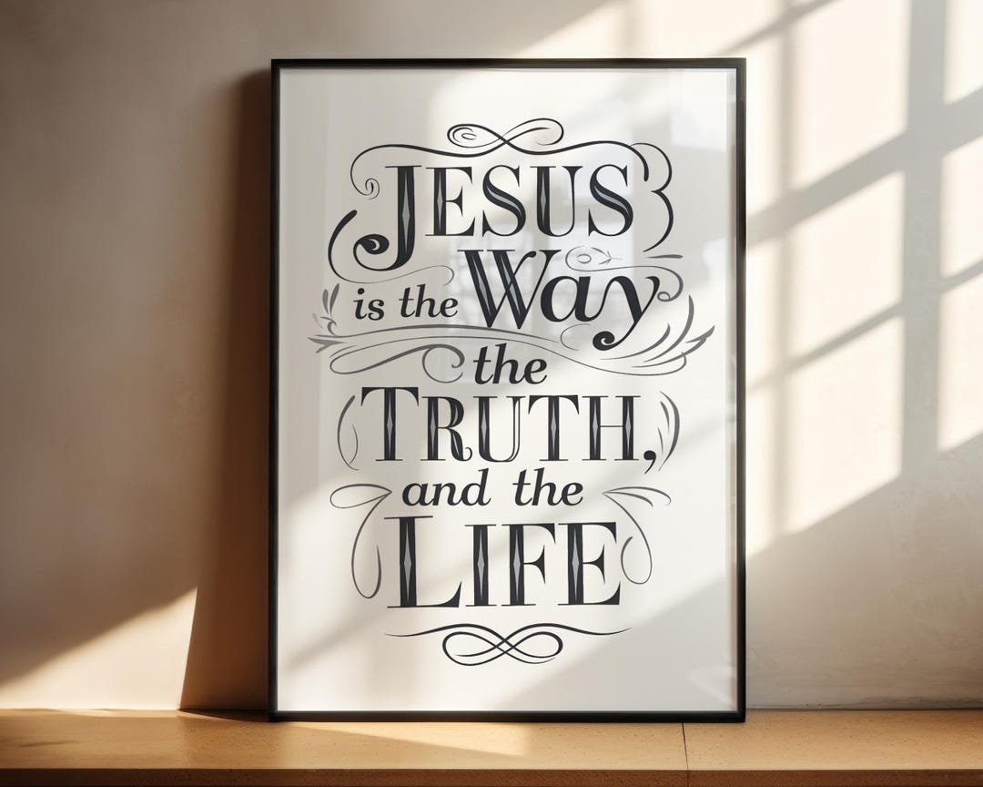 Jesus is the Way, Printable, Minimalist, Bible Verse Wall Art ...
