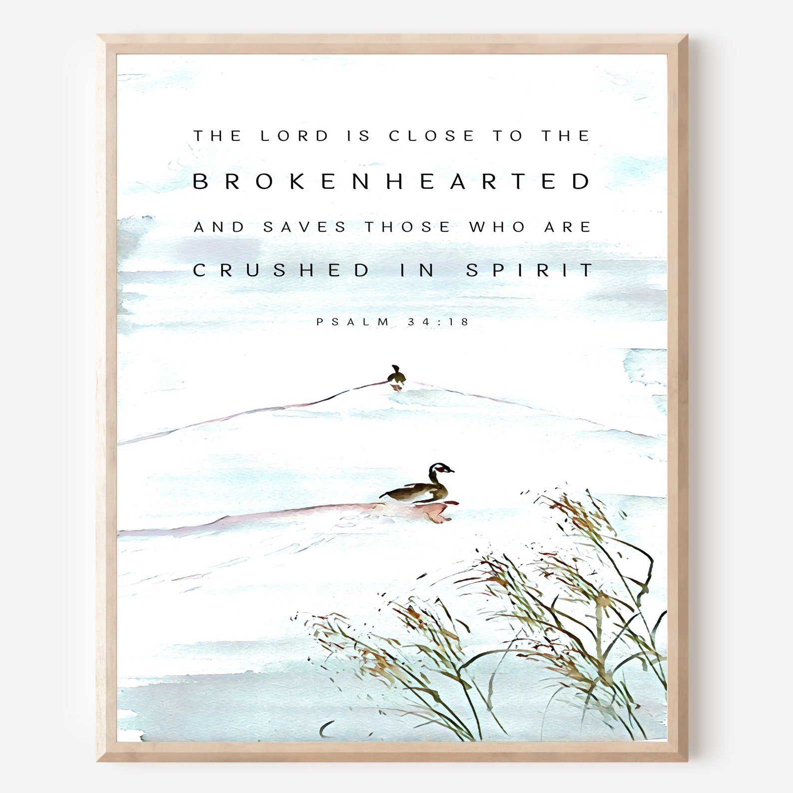 Psalm 34:18 the Lord is Close to the Broken Hearted, Printable Bible ...
