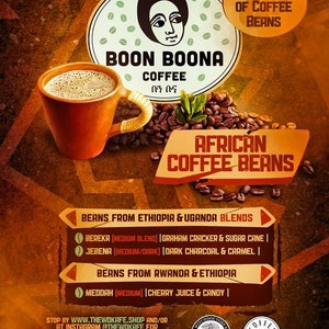 Boon Boona African Sourced Coffee Beans 12oz - Etsy