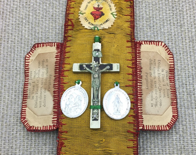 Antique Pocket Oratory With Skull and Crossbones Crucifix - Etsy