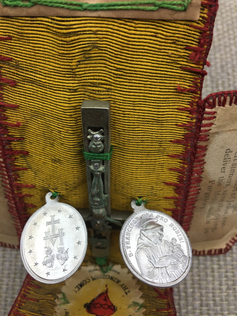 Antique Pocket Oratory With Skull and Crossbones Crucifix | Etsy