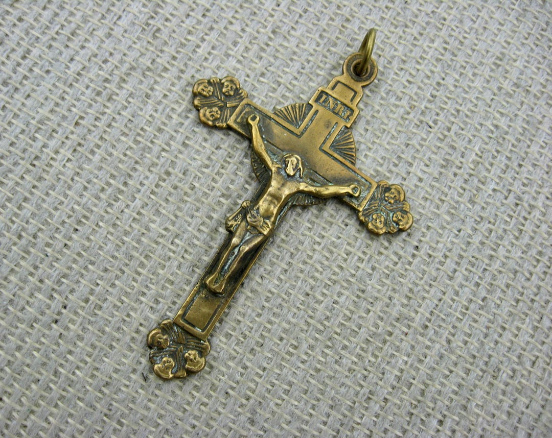 Souvenir De La Mission Crucifix With Sacred Heart - Etsy