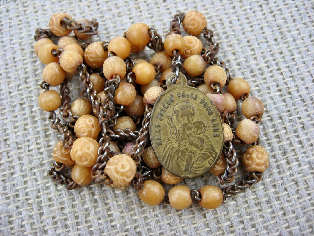 Crown of Saint Joseph Chaplet With Bone Beads - Etsy