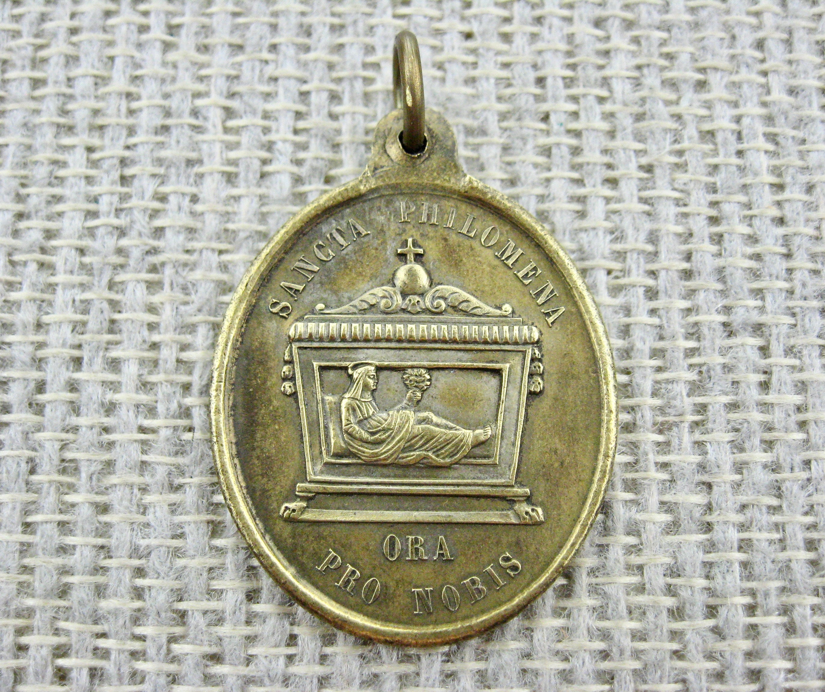 Antique Saint Philomena Medal - Etsy