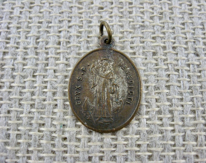 Antique Saint Benedict Medal - Etsy
