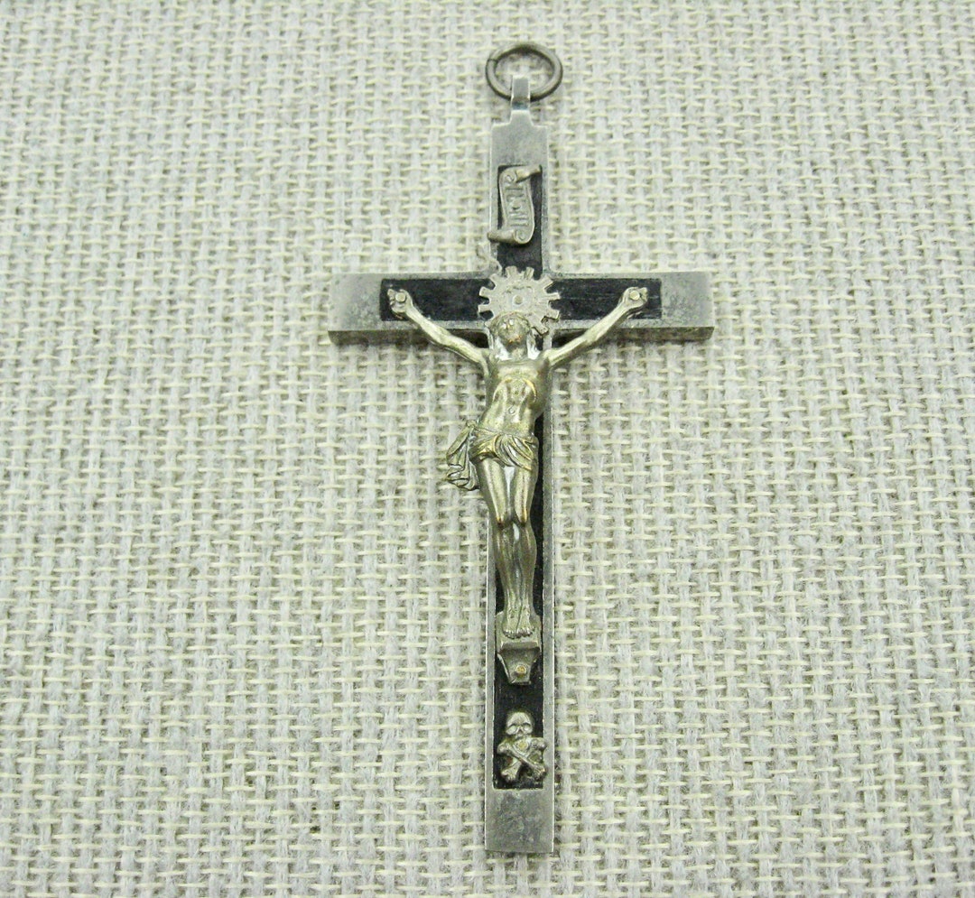 Antique Crucifix With Skull and Crossbones and Crown of Thorns - Etsy