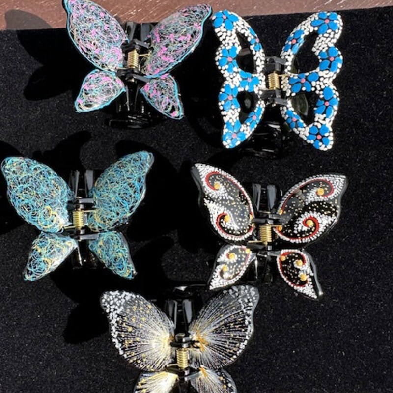 Butterfly Hairclips - Etsy