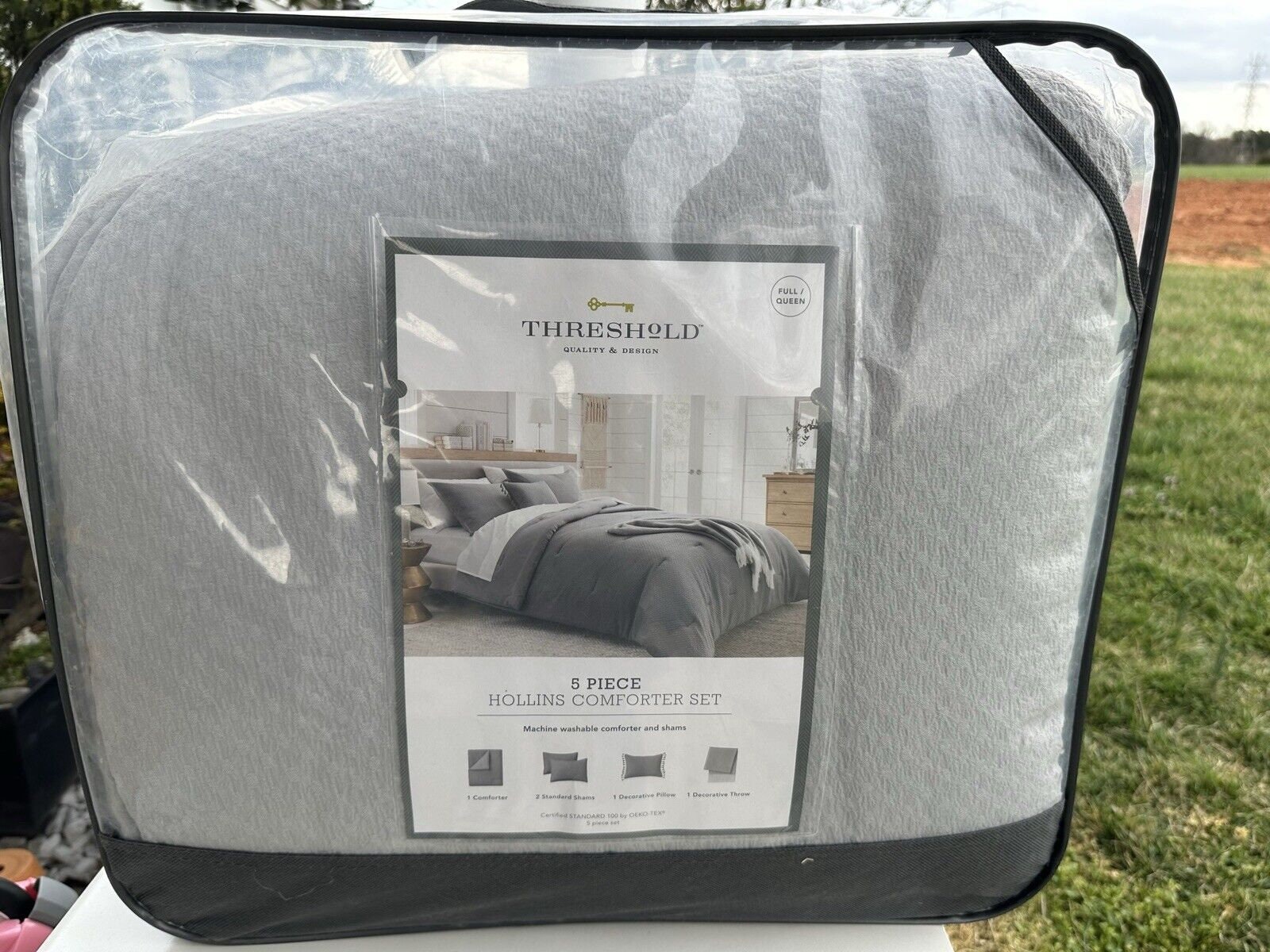 NEW Threshold Full / Queen 5pc Hollins Solid Comforter Set - Etsy