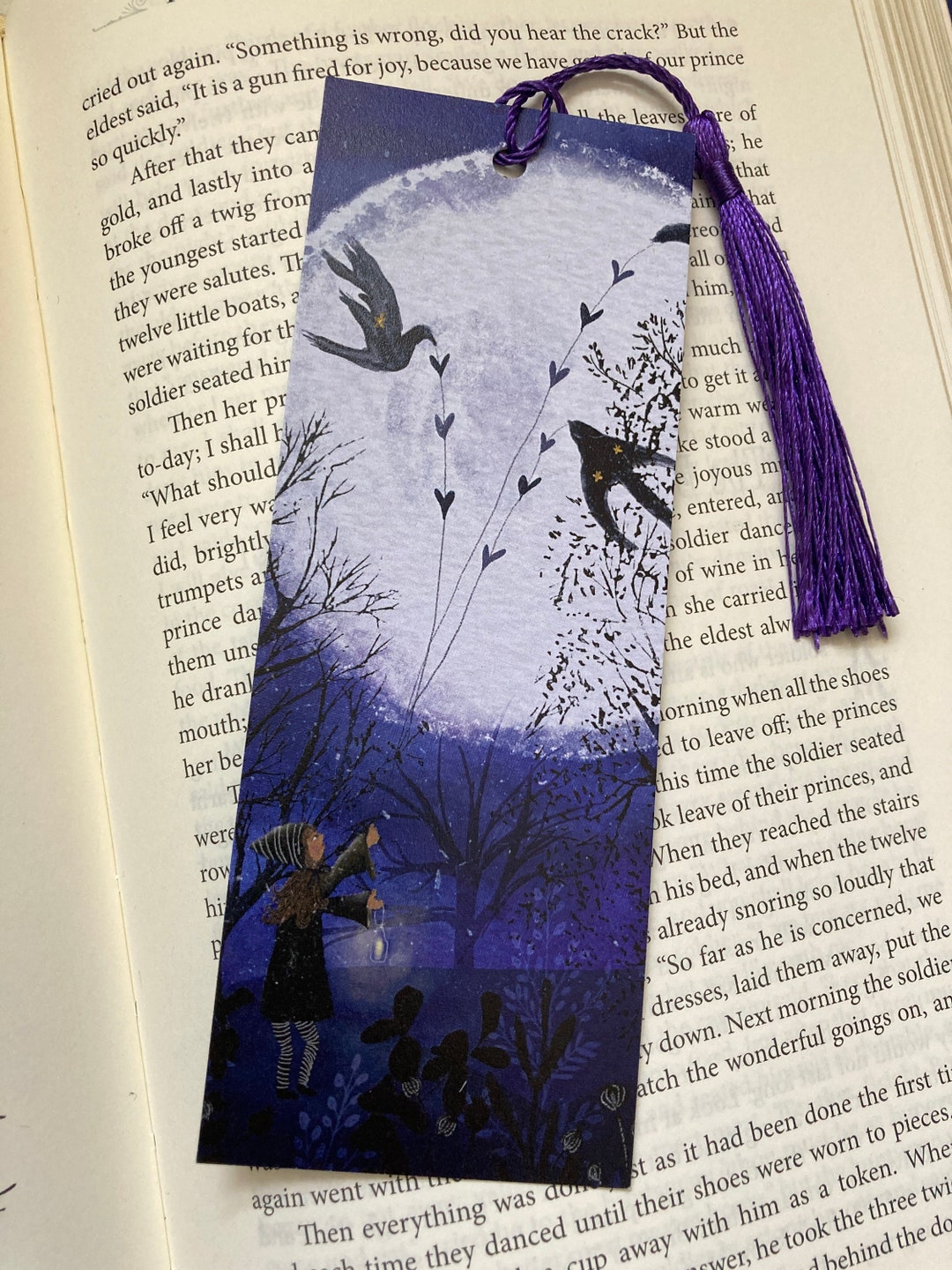 Bookmark 'night Wanderer' / Illustration / Magical / Moon / Double ...