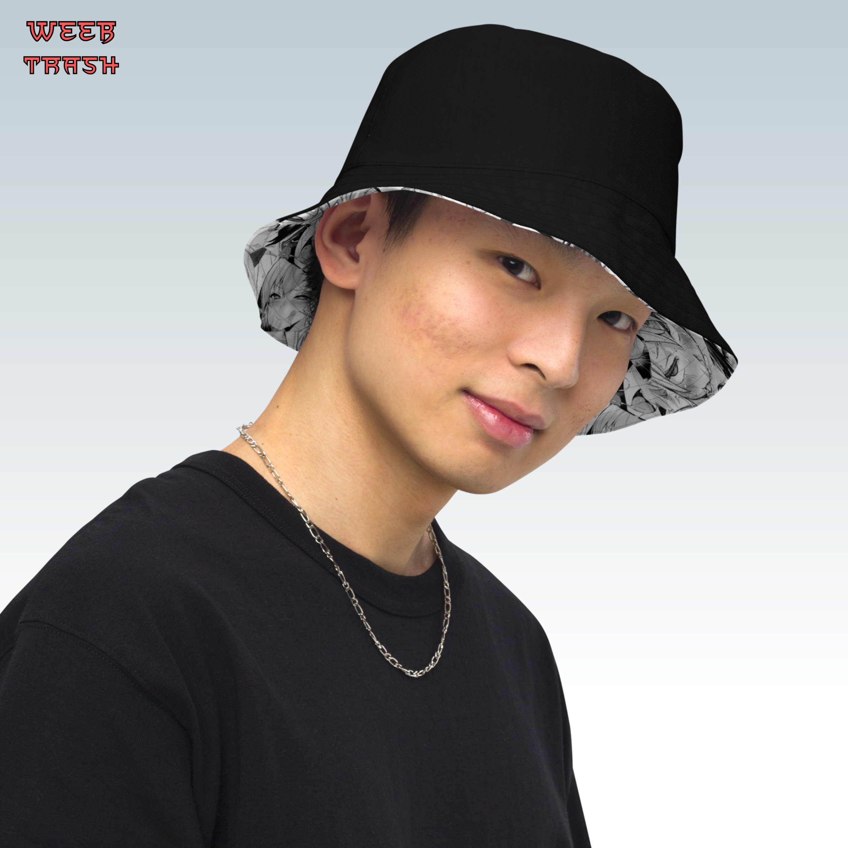 Ahegao Pattern Reversible Bucket Hat - Etsy