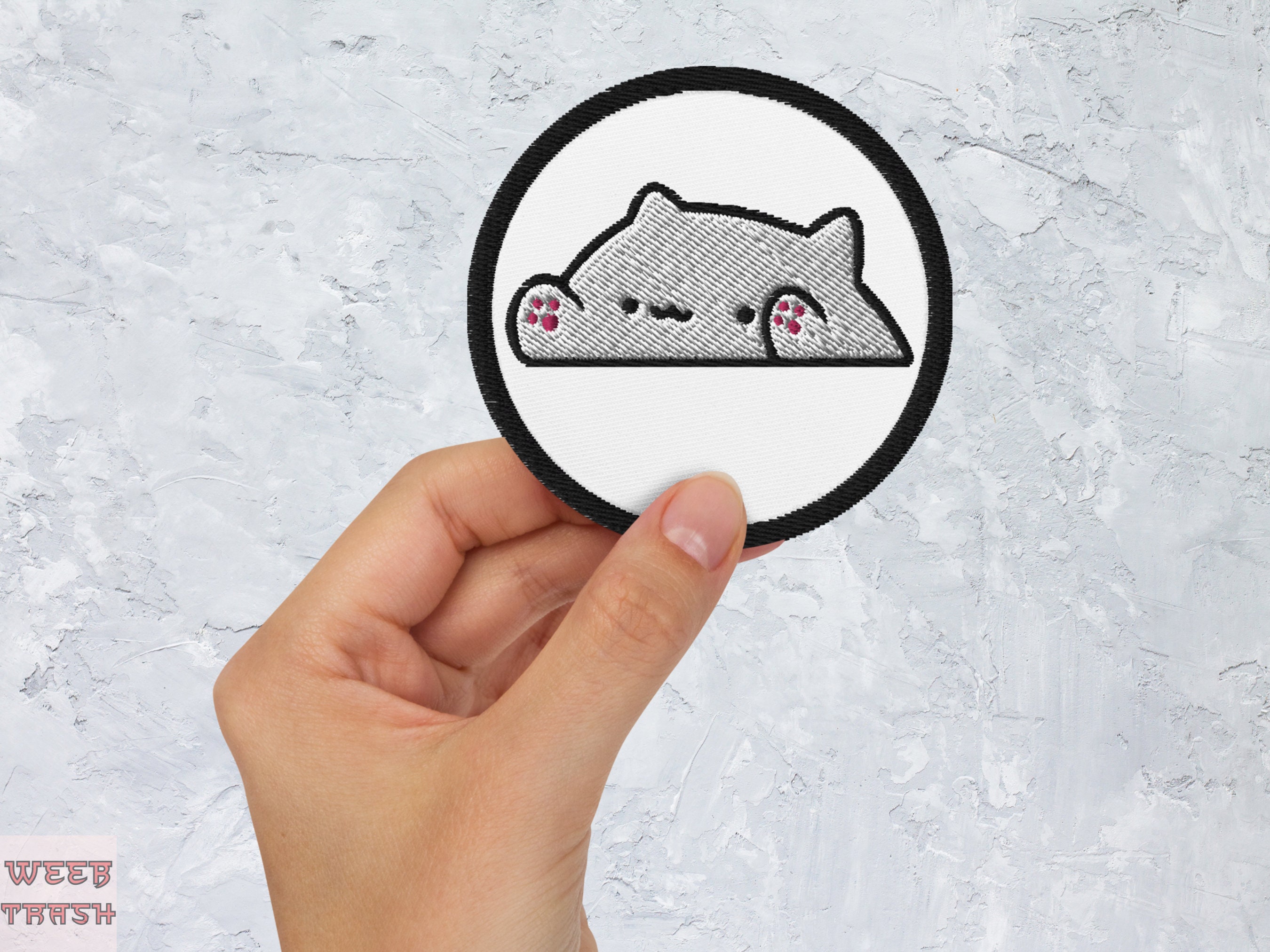 Bongo Cat Embroidered Patches - Etsy