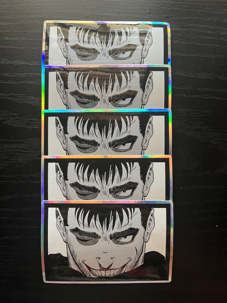 Holographic Guts Sticker Manga Panel Berserk Guts Manga Sticker - Etsy