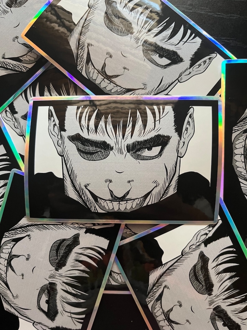 Holographic Guts Sticker Manga Panel Berserk Guts Manga Sticker - Etsy