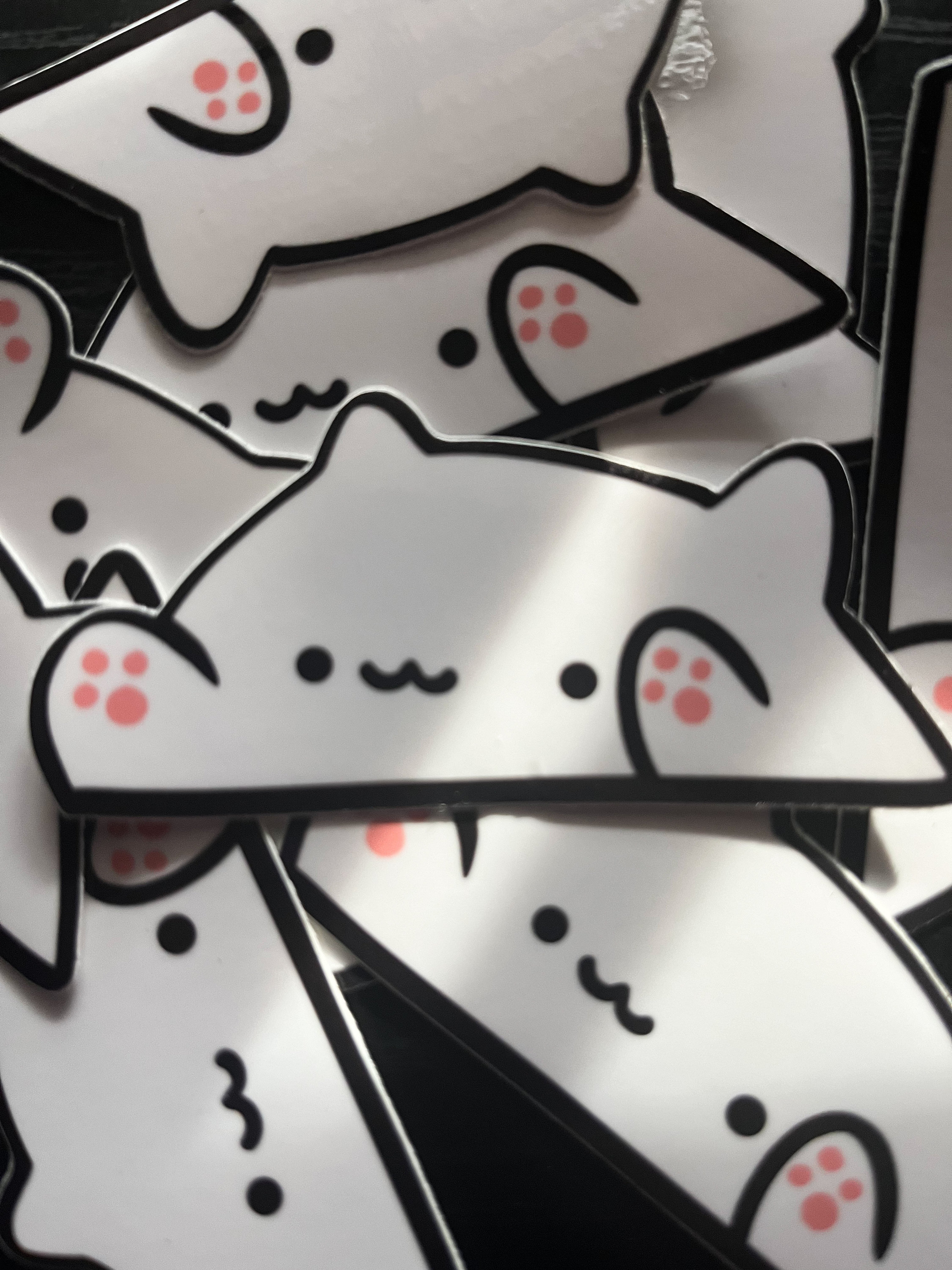 Bongo Cat Vinyl Sticker - Etsy