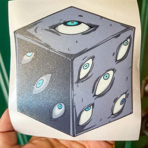 Gojo Prison Cube Decal W/ Holographic Eyes - Etsy