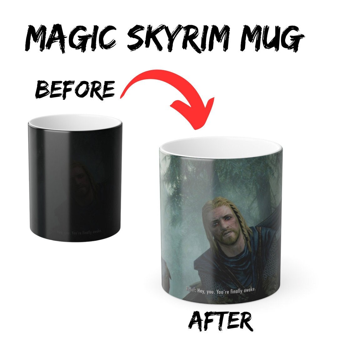 Skyrim "you're Finally Awake" Magic Color Changing Mug - 11oz - Etsy